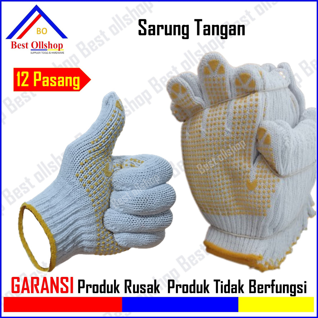 Jual Sarung Tangan Rajut Bintik / Sarung Tangan Rajut Proyek Kain ...