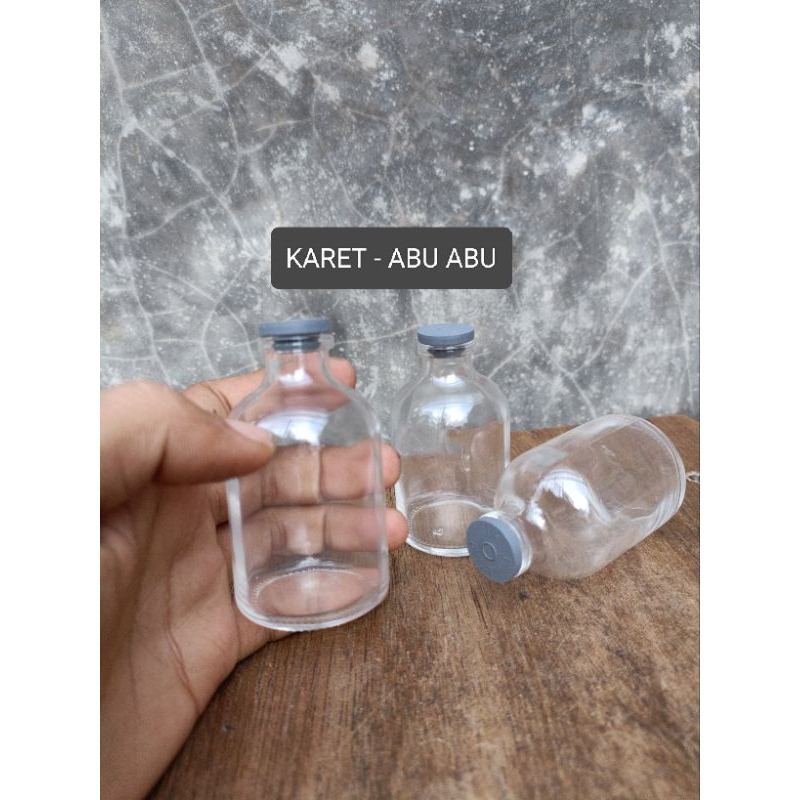 Jual Botol Kaca VIAL 50ml BENING / 50ml tutup kayu gabus / plastik ...