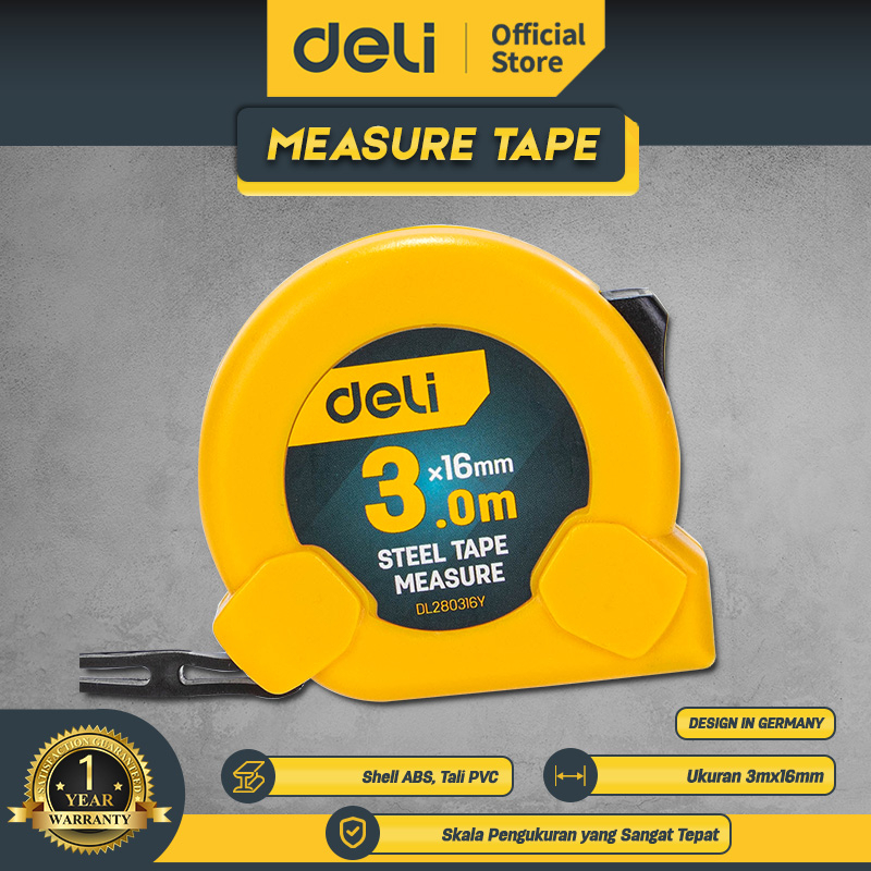 Jual Deli Meteran Tukang 3 - 10 Meter / Measuring Tape Cm / M / Feet ...