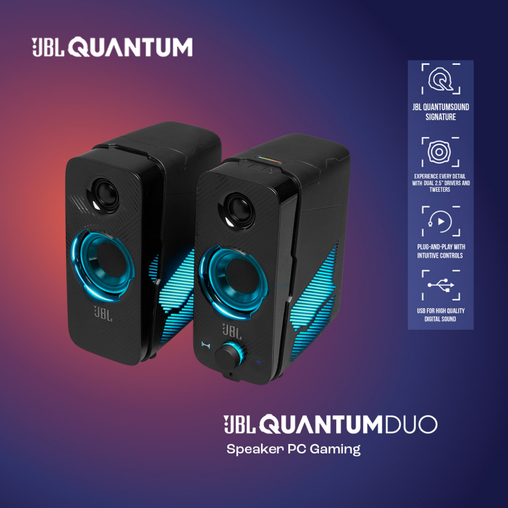 Jual JBL Quantum Duo Speakers Gaming PC, USB powered, pc speakers ...