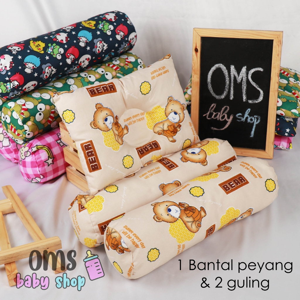 Jual *EXCLUSIVE PACKING MIKA* Bantal Guling Bayi Newborn Set 3 in 1 ...