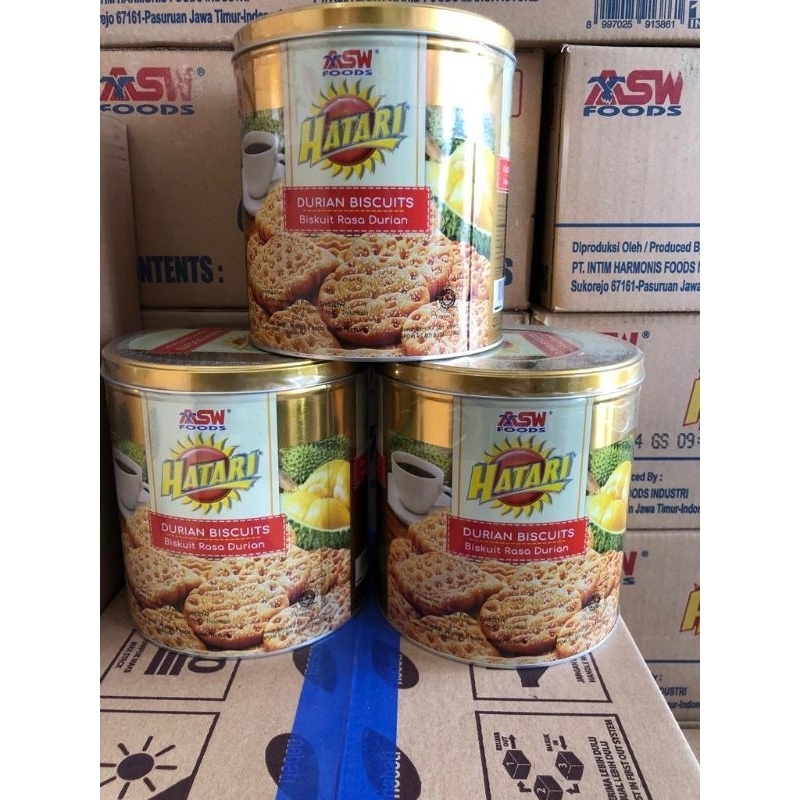 Jual HATARI DURIAN BISKUIT 325gr BISKUIT KALENG LEBARAN | Shopee Indonesia