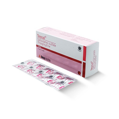 Jual TEOSAL 1 STRIP 10 TABLET ( Salbutamol 1 mg Theophylline 130 mg ...
