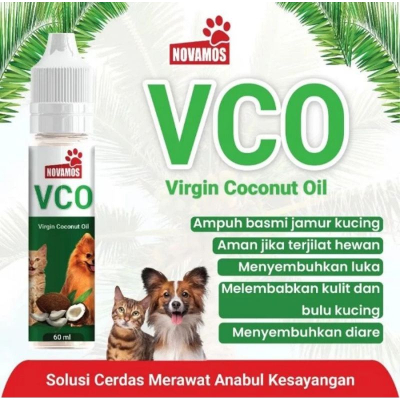 Jual NOVAMOS VCO Virgin Coconut Oil 60 ML Perawatan Hewan Anjing Kucing ...