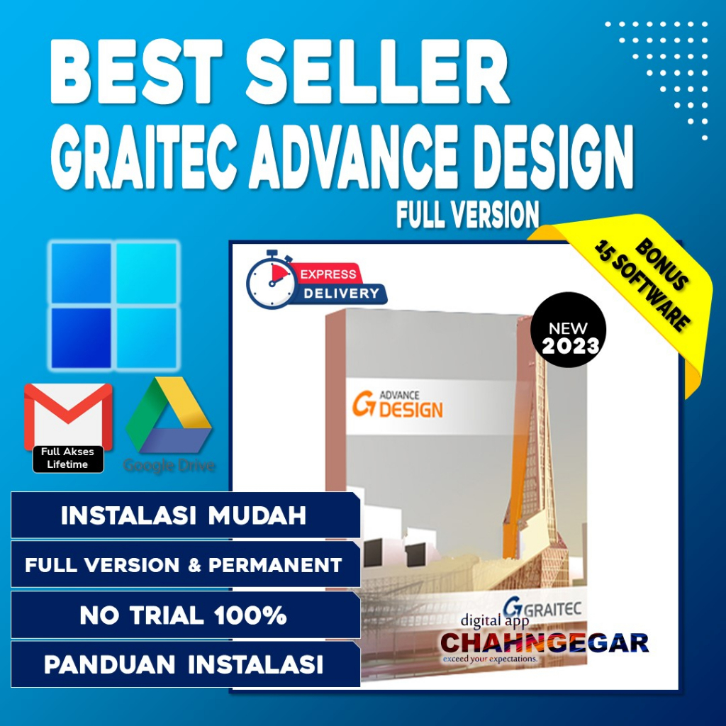 Jual Graitec Advance Design 2024 Full Version Lifetime Software Design konstruksi, manufaktur ...