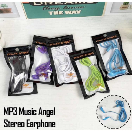 Jual Headset Wired Music Angel Non Mic Earphone Super Bass Handsfree ...