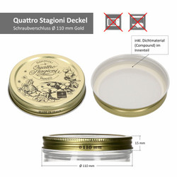 Jual BORMIOLI ROCCO - Tutup Toples / Gold lid Quattro stagioni caps ...