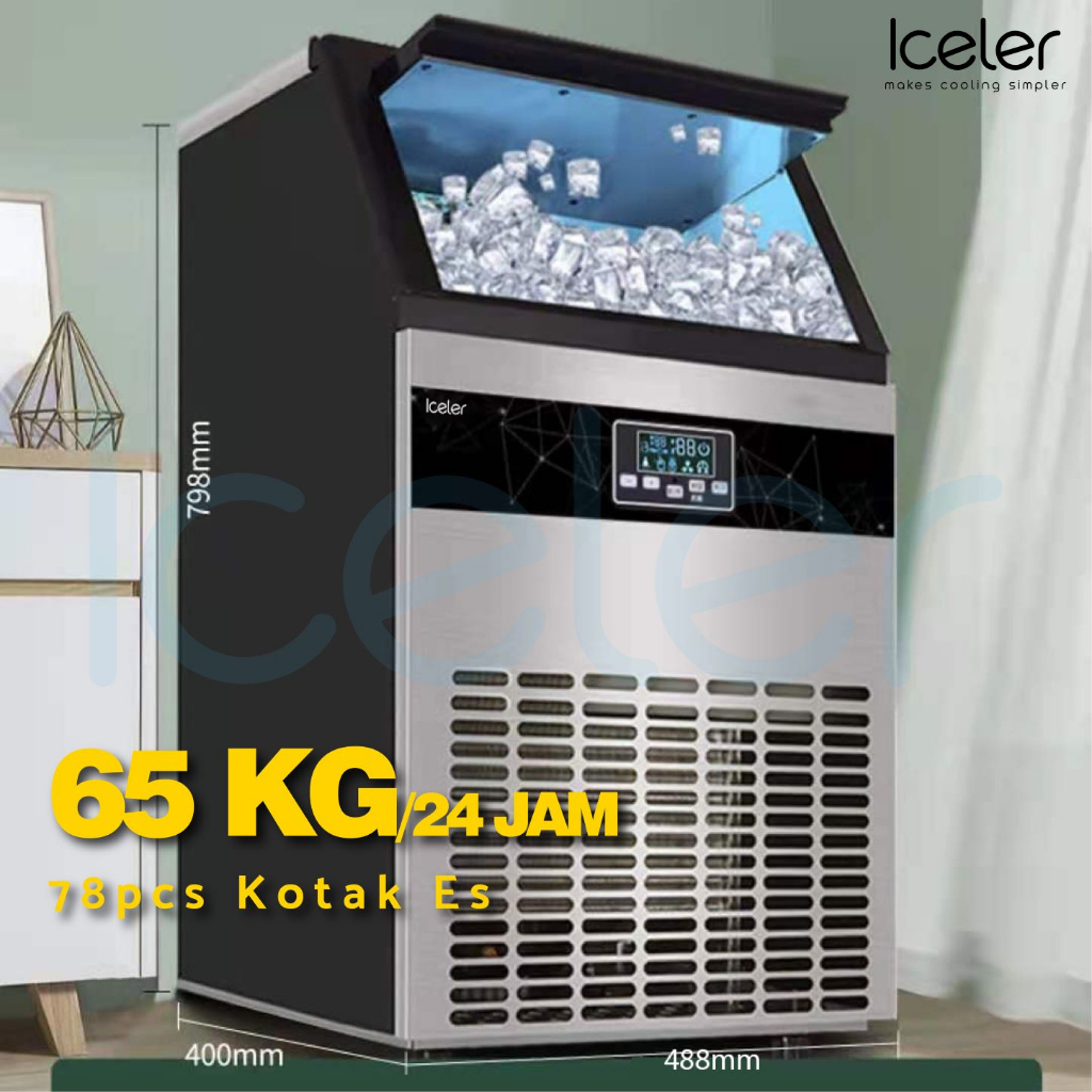 Jual Iceler Mesin Es Batu 65kg / 24 jam untuk Cafe Restoran | Shopee ...