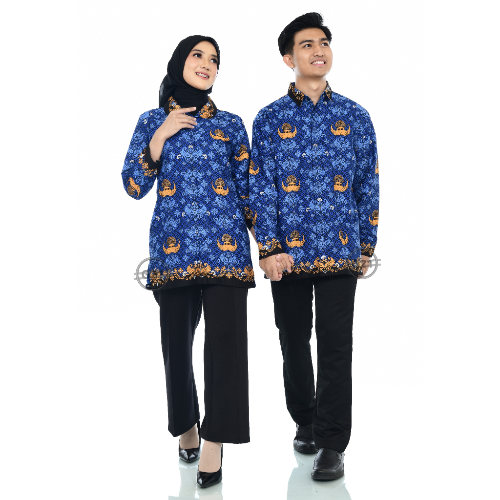 Jual Baju Korpri Terbaru 2022 Pria Dan Wanita Pakai Furing Bahan Katun Lengan Panjang Seragam ...
