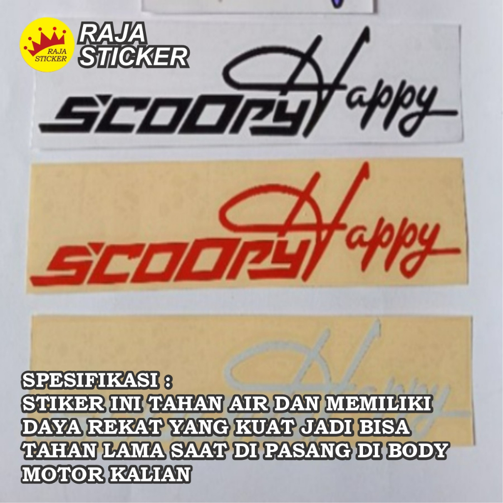 Jual STIKER CUTTING SCOOPY HAPPY | Shopee Indonesia