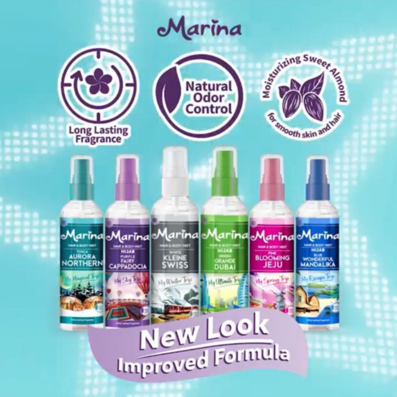 Jual MARINA Parfum Hair & Body Mist Marina 100 ml | Shopee Indonesia