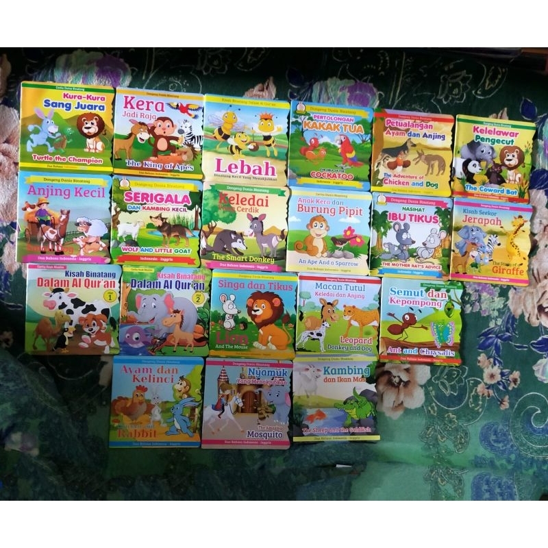 Jual CERITA ANAK DONGENG DUNIA BINATANG BILINGUAL FULL COLOUR SERIGALA ...