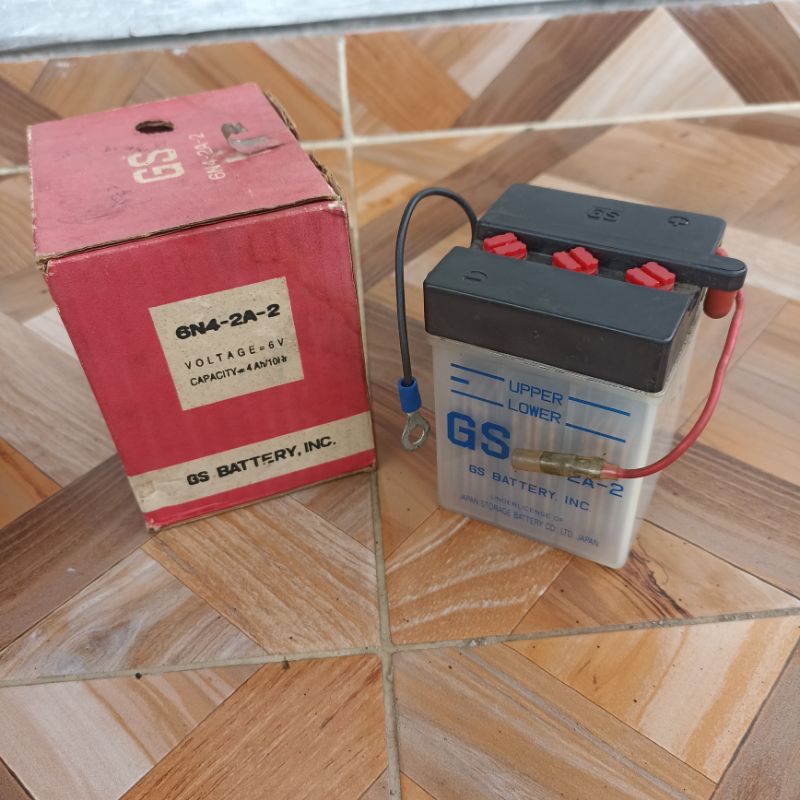Jual accu aki GS Japan 6N4-2A-2 aki 6 volt Rxk king cobra rxs yt 115 ...