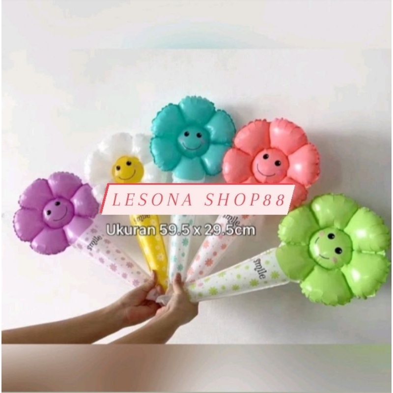 Jual Balon Foil pentungan Flower panjang +/- 60 cm | Shopee Indonesia