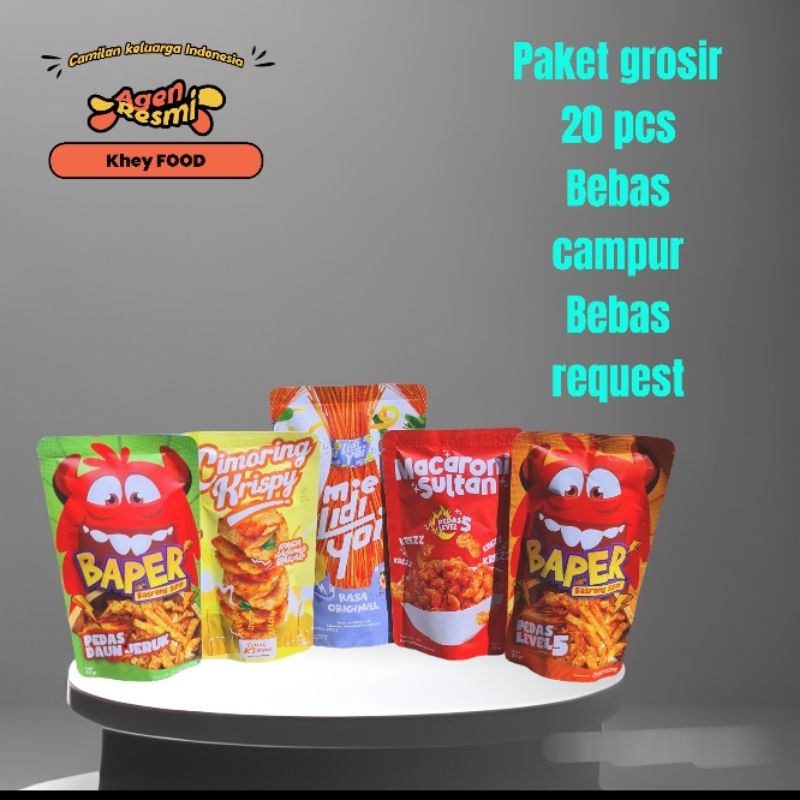 Jual Paket Grosir 20 pcs Campur Mie Lidi Yoi / Cimoring Krispy ...