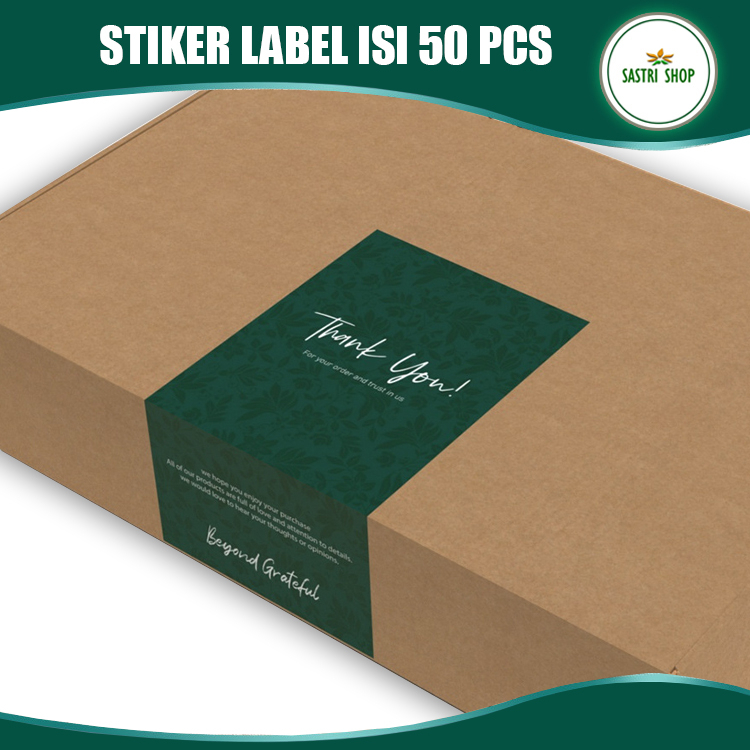 Jual Stiker Label Thank You For Your Order Persegi Panjang Isi 50 pcs ...