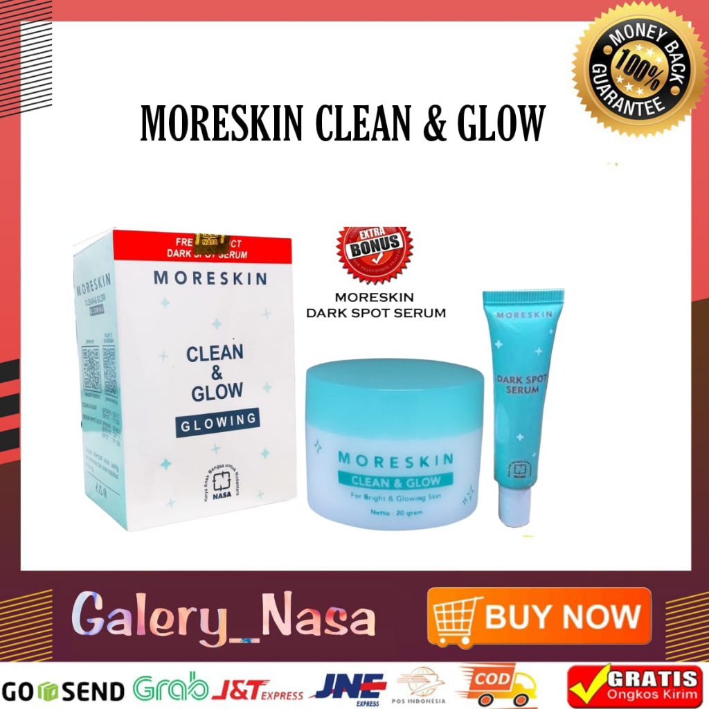 Jual WAJAH PUTIH GLOWING: MORESKIN CLEAN & GLOW ORIGINAL / GALERY_NASA ...