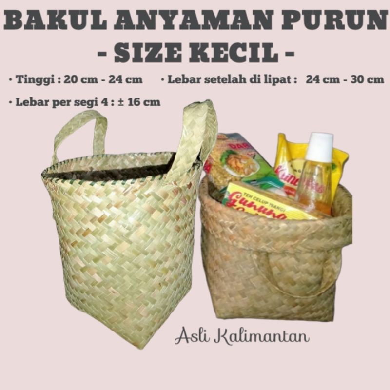 Jual Anyaman Bakul Purun Polos / Tas Purun / Bakul Tali / Olahan ...