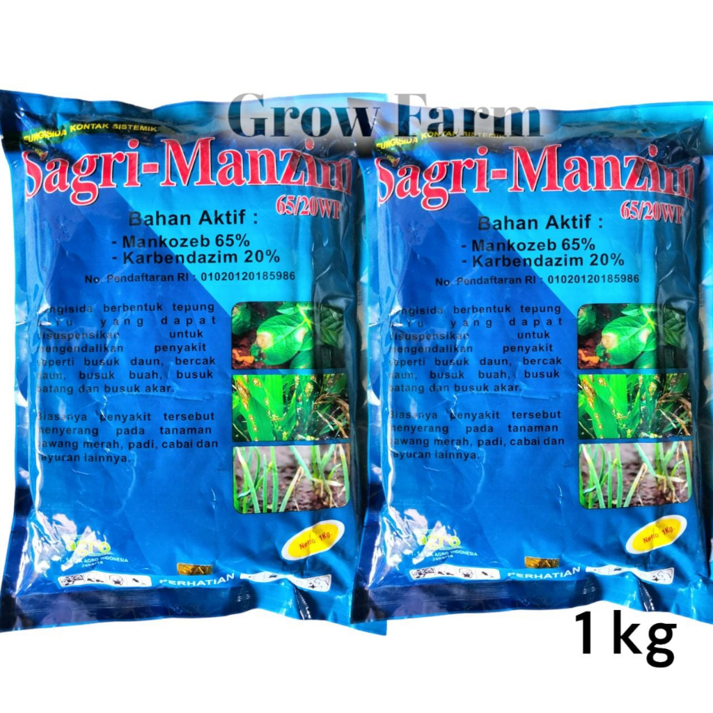 Jual Fungisida Sagri-Manzim 65/20 WP 1 KG Bahan Aktif Mankozeb 65% ...