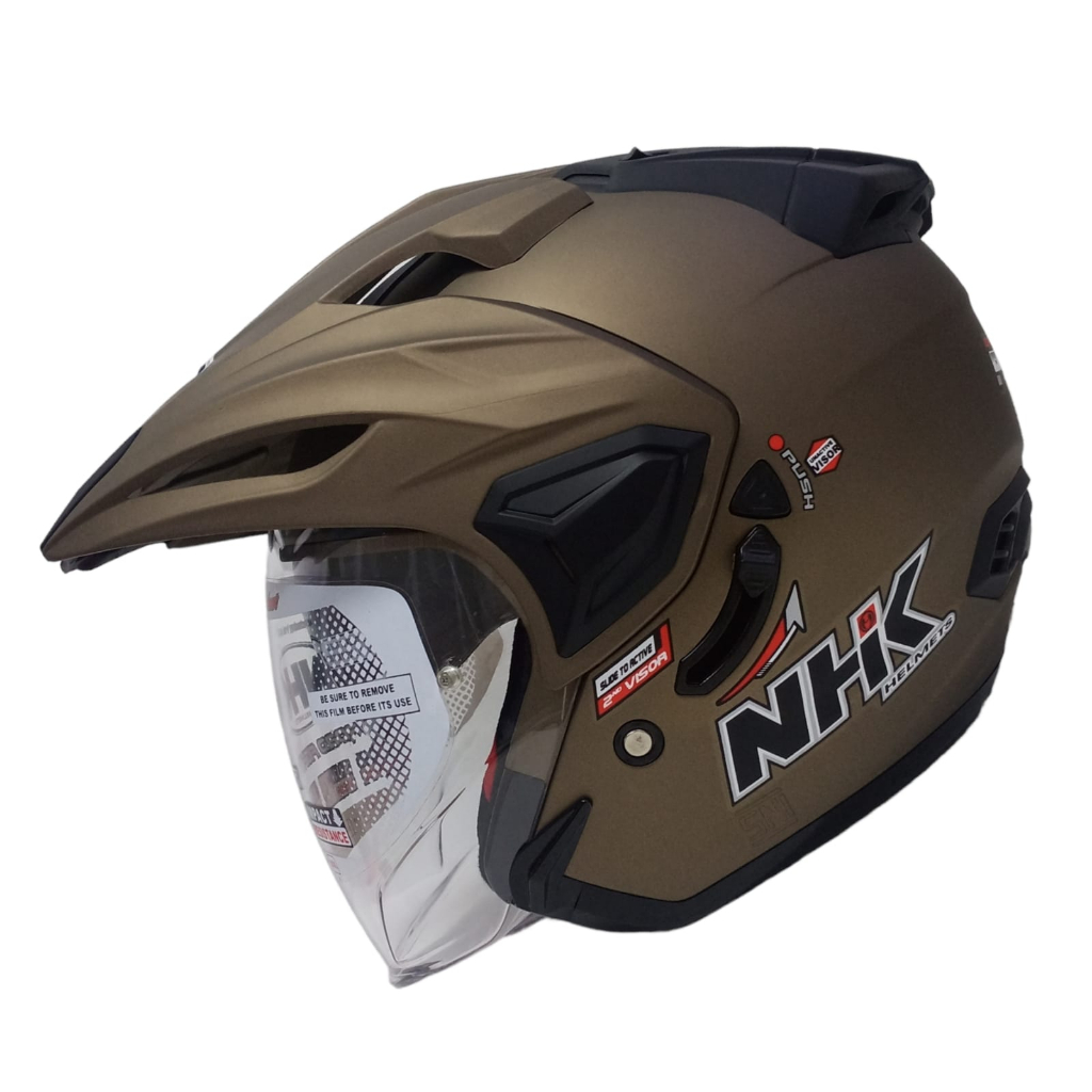 Jual HELM HALF FACE NHK PREDATOR CRYPTON SOLID STAR GREY DOFF DOUBLE ...