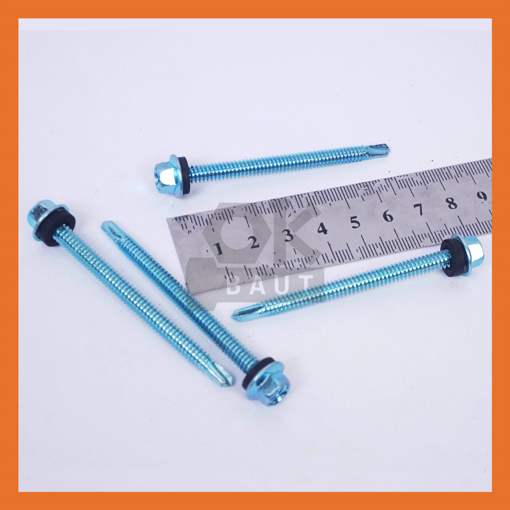 Jual WILSON SDS 12x65 mm PUTIH + Karet Baut Baja Ringan Drilling Sekrup ...