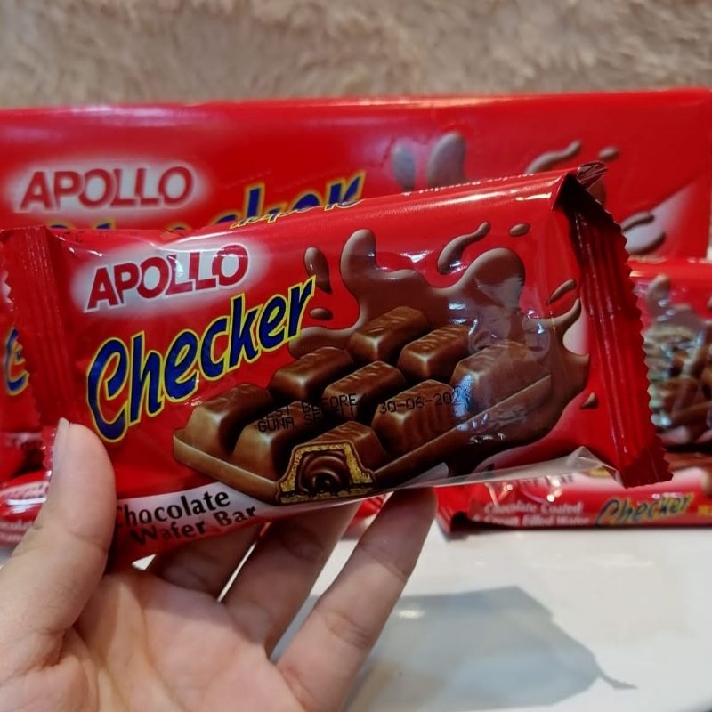 Jual HARGA PER PCS APOLLO CHECKER WAFER BAR | Shopee Indonesia
