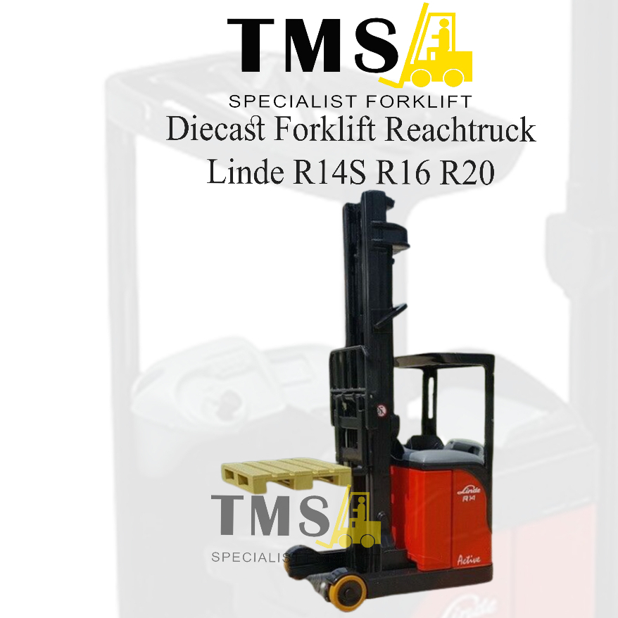 Jual Mainan Forklift Diecast Reachtruck Linde R14S R16 R20 Miniatur ...