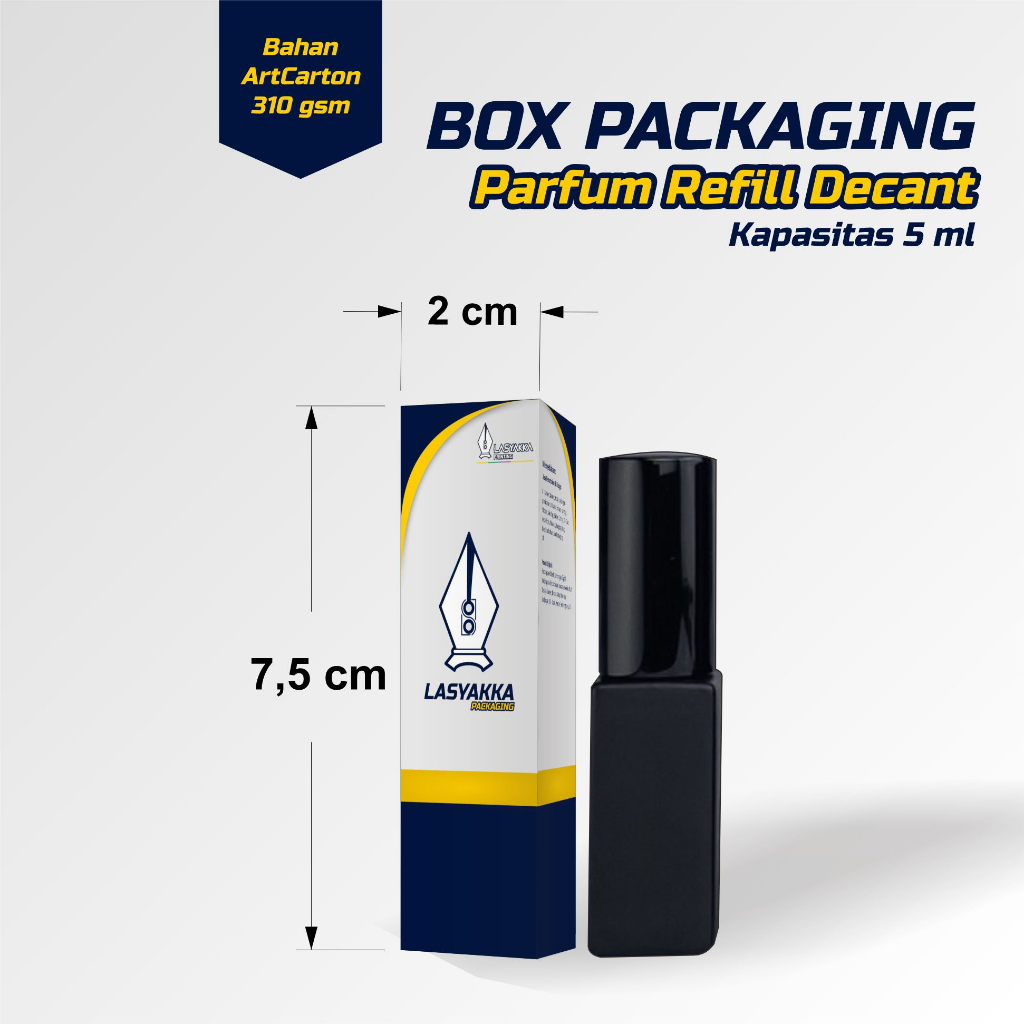 Jual box parfum refill decant 5ml/box parfume custom/kotak parfum ...