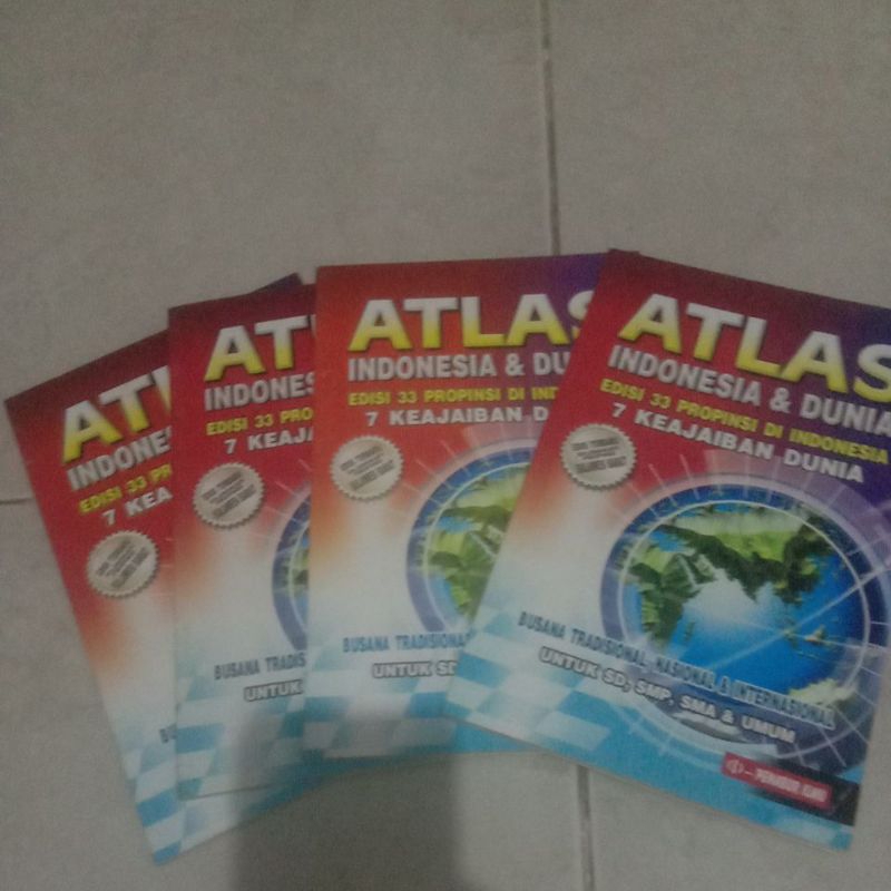 Jual buku ATLAS INDONESIA DAN DUNIA BESERTA 7 KEAJAIBAN DUNIA | Shopee ...
