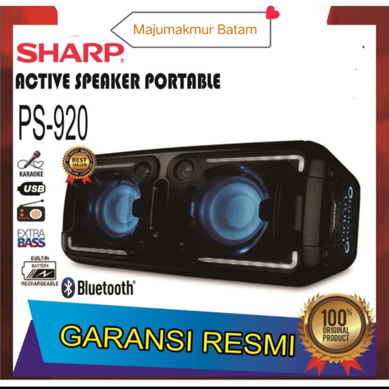 Jual SHARP SPEAKER AUDIO PS-920 USB SUPER BASS GARANSI RESMI | Shopee ...