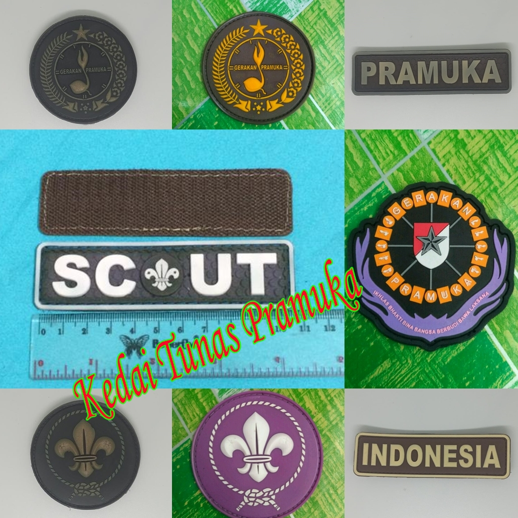 Jual Velcro Pramuka Karet Pramuka Patch Rubber Pramuka Tactical Pramuka ...