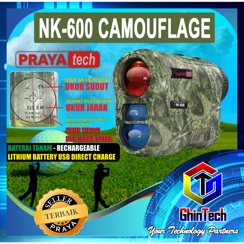 Jual Rangefinder Teleskop Laser Range Finder NK-600 NK600 NK 600 BLACK ukur jarak 600m m 600 ...