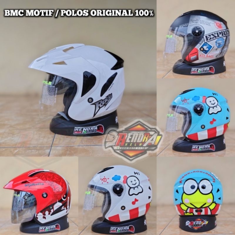 Jual Helm BMC HALFFACE MOTIF/ POLOSS Original 100% | Shopee Indonesia