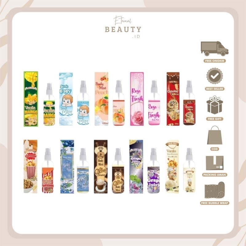 Jual EB - Parfum Body Mist 100ml Premium / Parfum Vanilla Popcorn 100ml ...