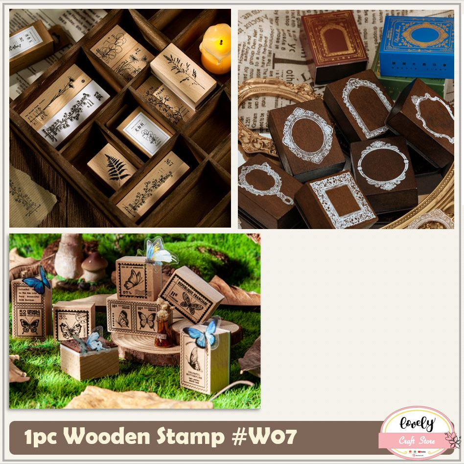 Jual LovelyCraftStore | W07 Wooden Stamp Stempel Kayu Rubber Stamp ...