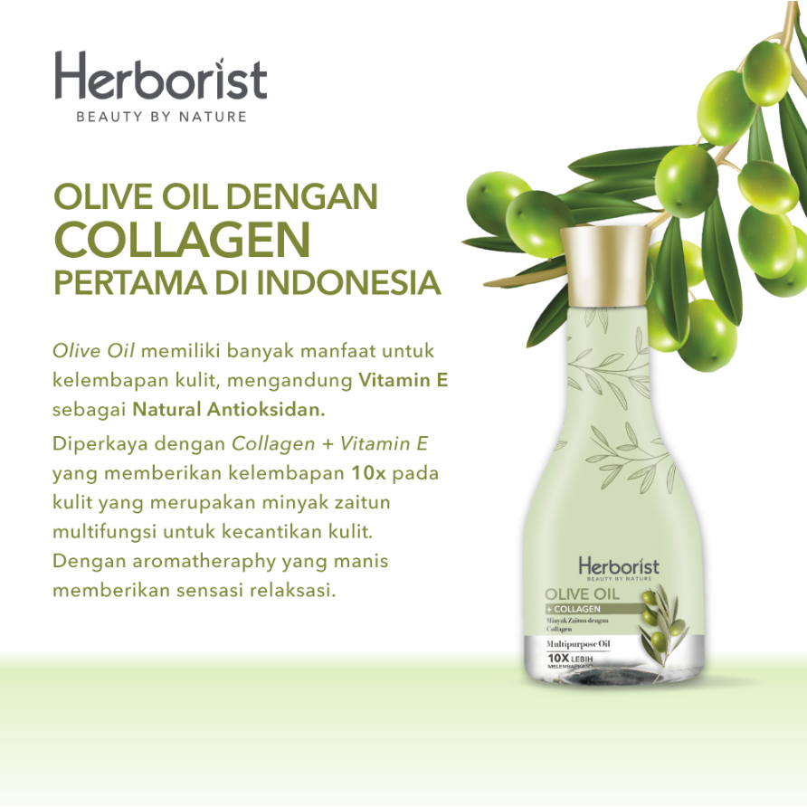 Jual Herborist Minyak Zaitun + Collagen / Olive Oil with Collagen - 150ml 75ml | Shopee Indonesia