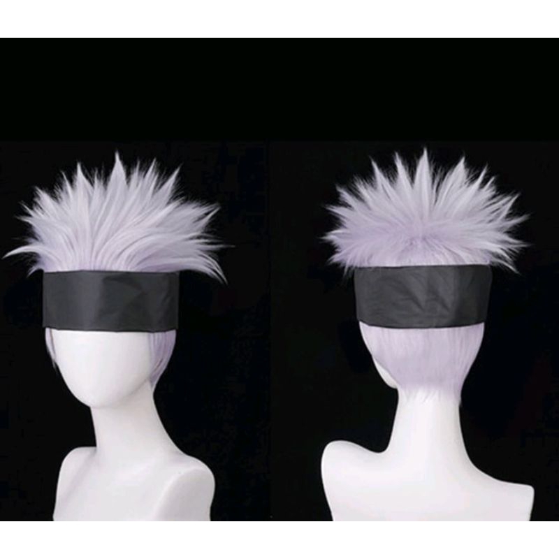 Jual Wig Rambut Palsu Satoru Gojo Anime Cosplay Wig Jujutsu | Shopee ...