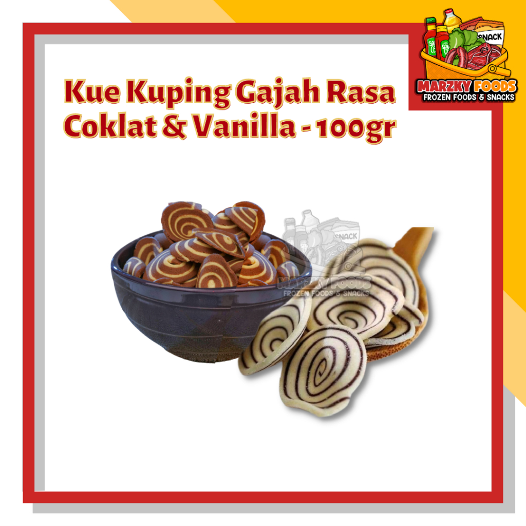 Jual 250gr Kue Kuping Gajah Rasa Coklat & Vanilla | Shopee Indonesia