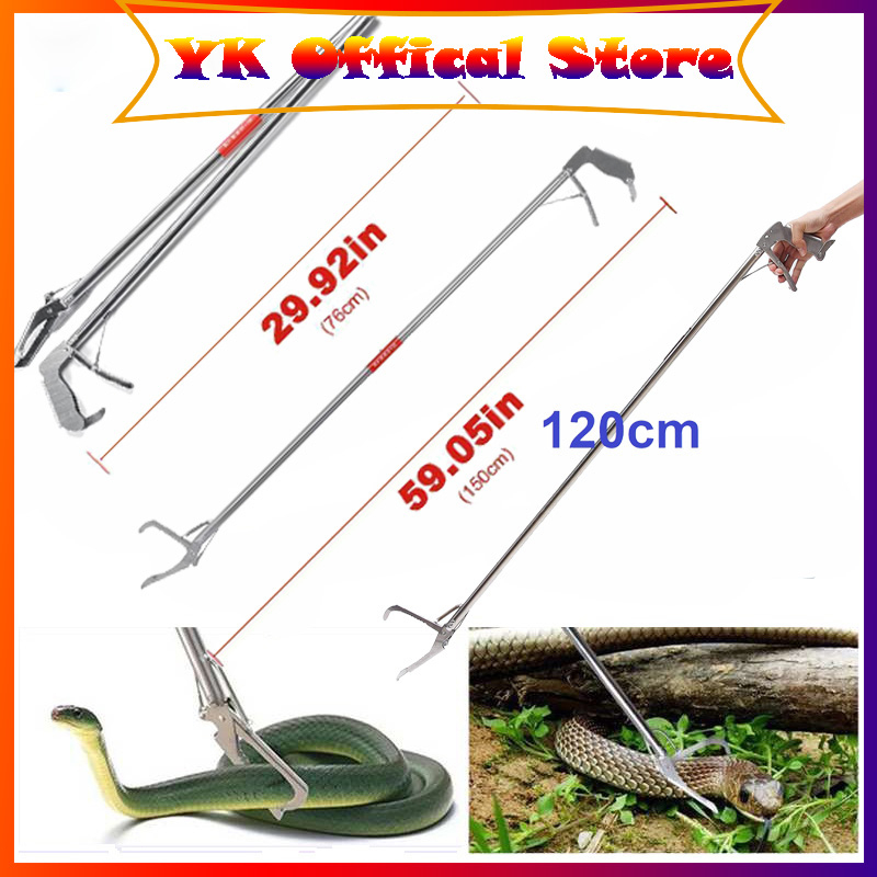 Jual 120/150cm Alat Penjepit Ular Stainless/Tongkat Penangkap Ular/Alat ...