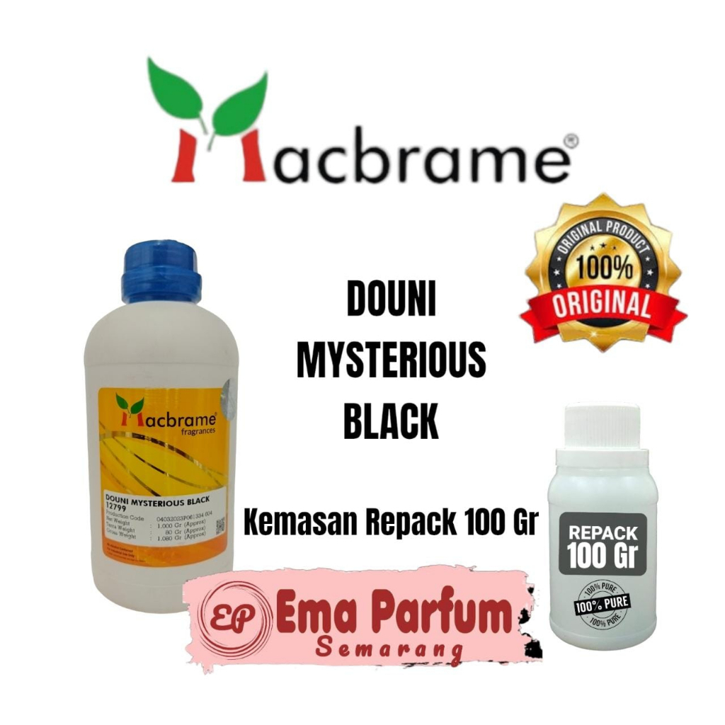 Jual (100 GR) DOUNI MISTERIOUS BLACK BY MACBRAME BIBIT PARFUME LOUNDRY ...