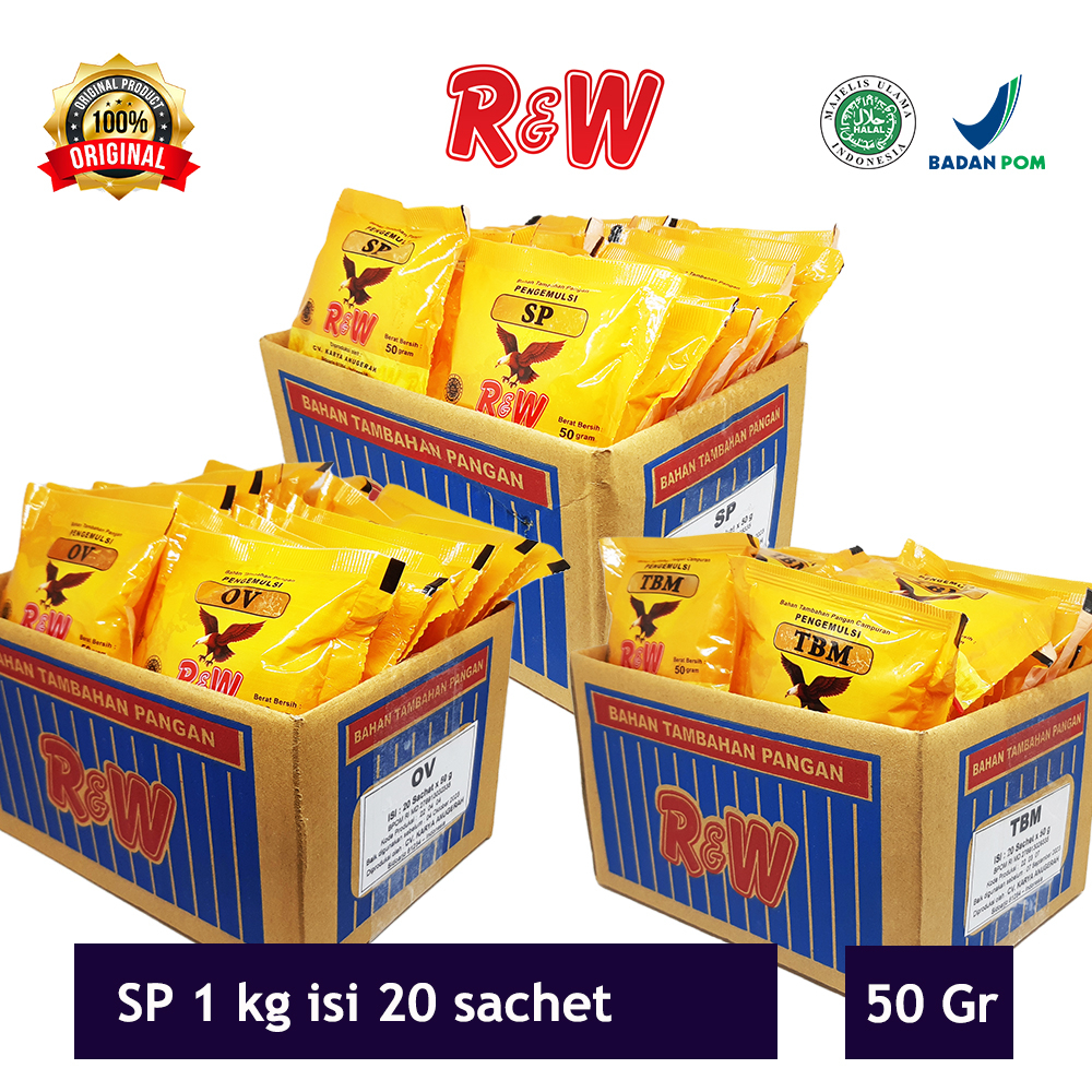 Jual Emulsifier SP Ovalet TBM Pelembut Pengembang Kue Roti Rajawali R&W ...