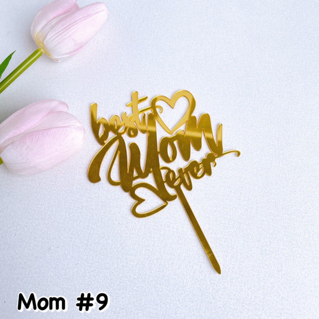 Jual Cake Topper Mom/ Happy Mother Day / Topper Selamat Hari Ibu ...