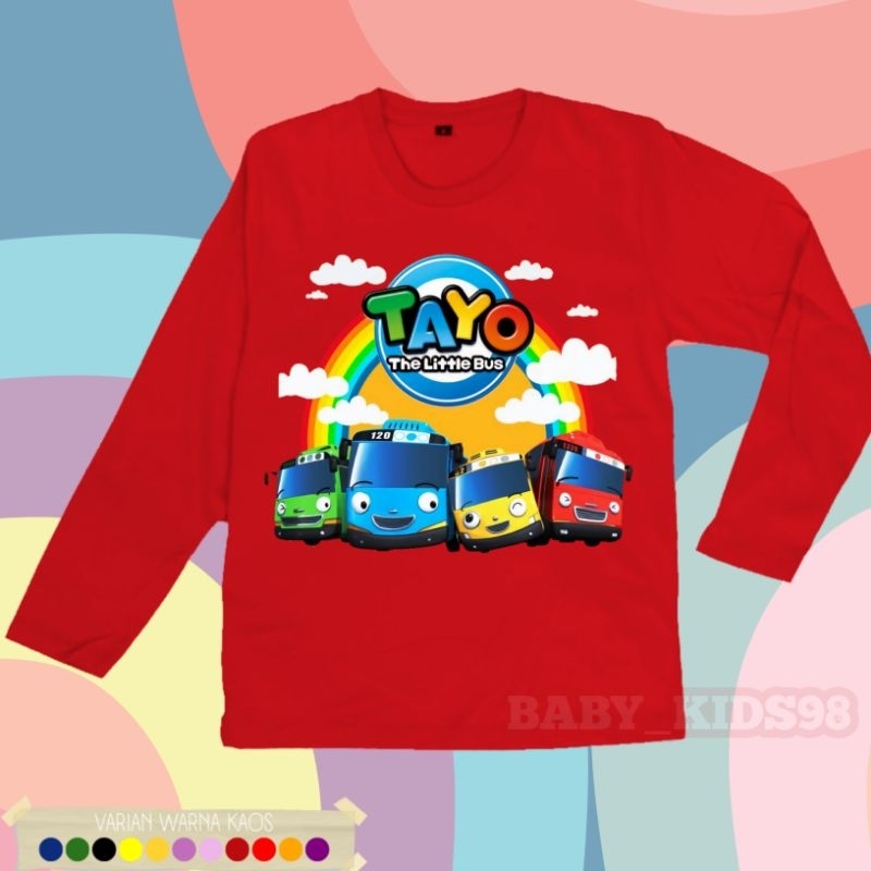 Jual BAJU KAOS ANAK UNISEK LENGAN PANJANG TAYO THE LITTLE BUS TERBARU | Shopee Indonesia