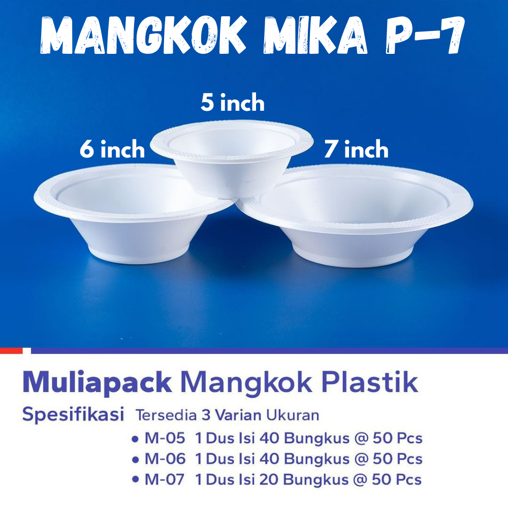Jual Mangkuk Plastik Ukuran 7 inch / Mangkok Mika Plastik 1 Pack ...