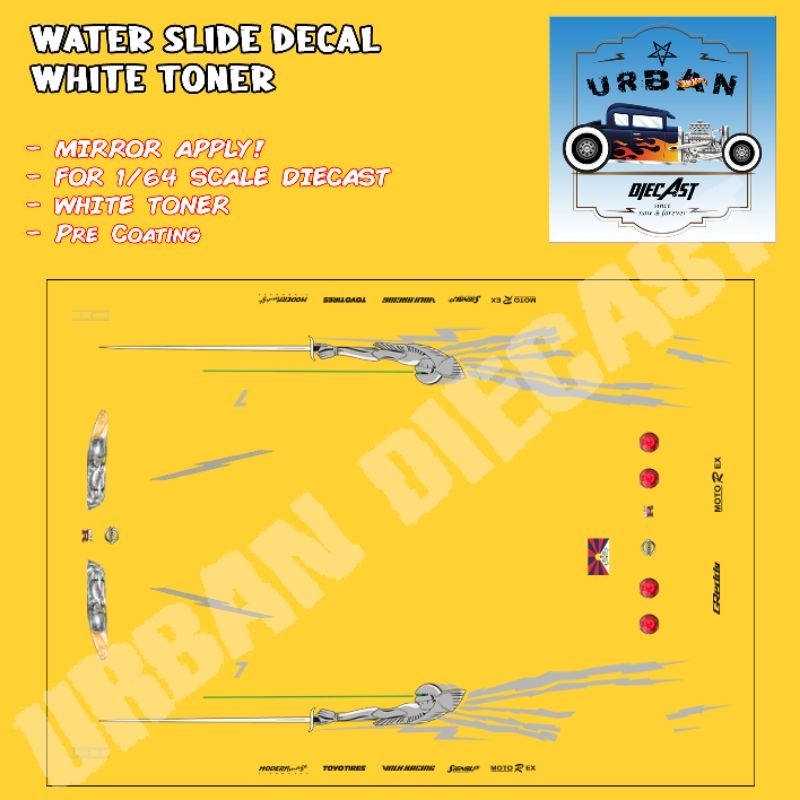 Jual Hot wheels decal white toner FnF leon R33 | Shopee Indonesia