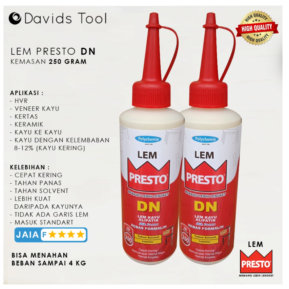 Jual LEM PRESTO LEM KAYU UKURAN 250G DAN 600G | Shopee Indonesia