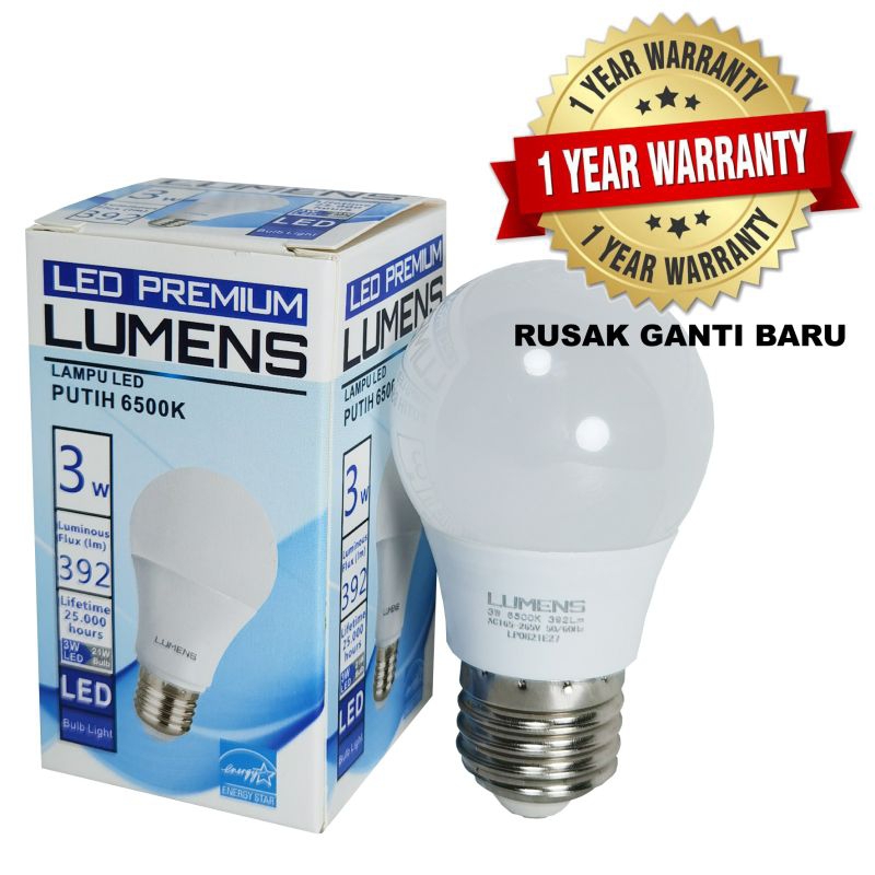 Jual Lampu LED LUMENS PREMIUM 3W 3 Watt 3watt PUTIH 110++ | Shopee ...