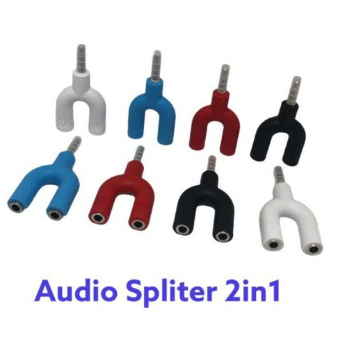 Jual Splitter audio jack 2in1 aux 3.5mm for mic and headset universal ...