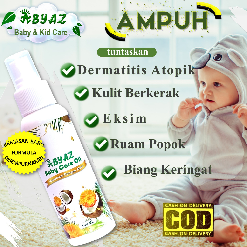 Jual ABYAZ BABY CARE OBAT EKSIM DERMATITIS ATOPIK RUAM POPOK RUAM PIPI ...