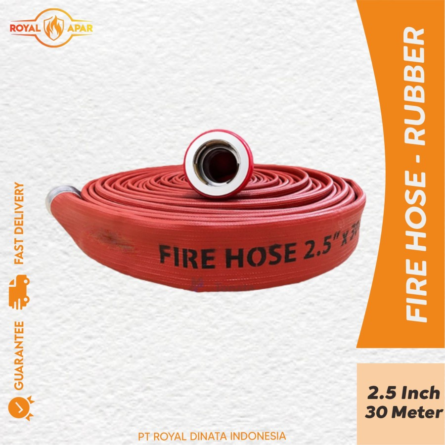 Jual Fire Hose Rubber Tonata 2,5 Inch x 30 M / Selang Pemadam Karet Merah | Shopee Indonesia